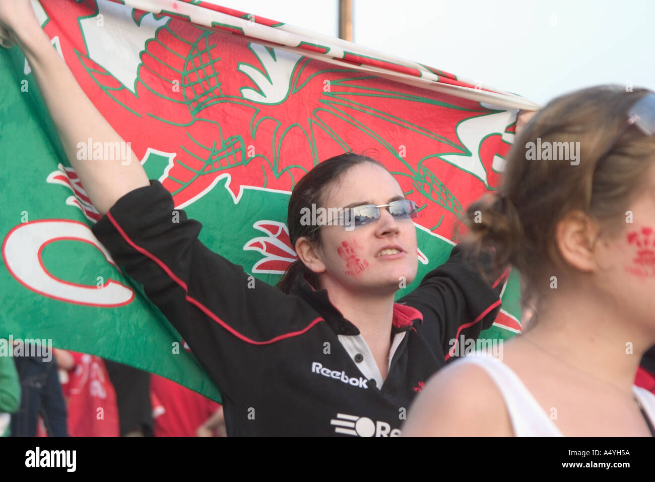 Female lady welsh rugby supporters hi-res stock photography and images ...