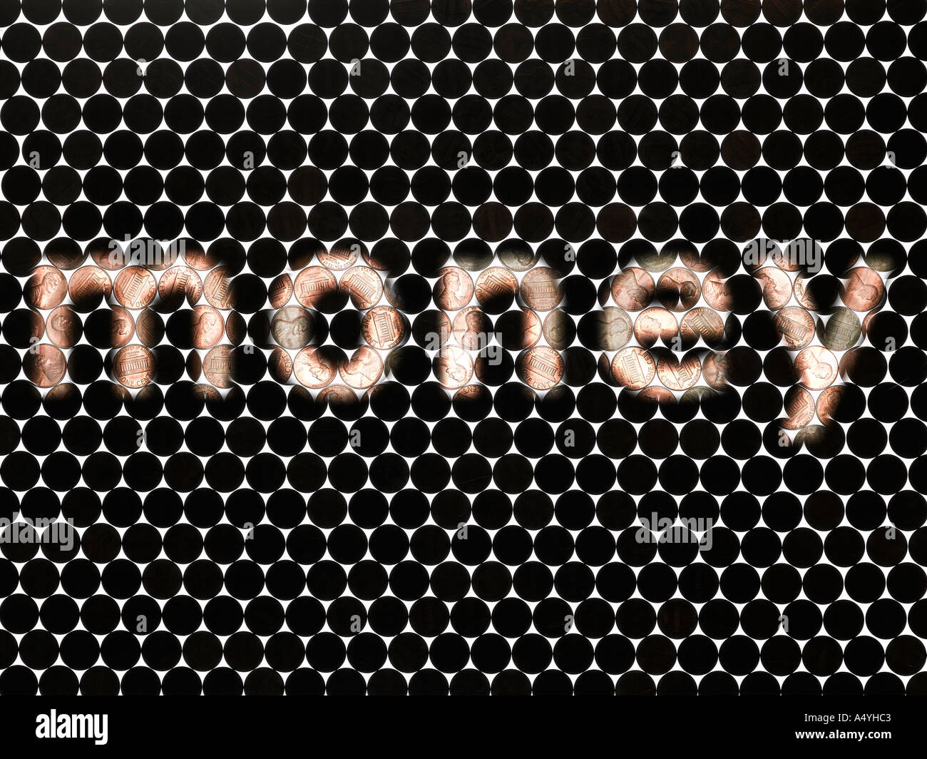 The word money made from coins hi-res stock photography and images - Alamy