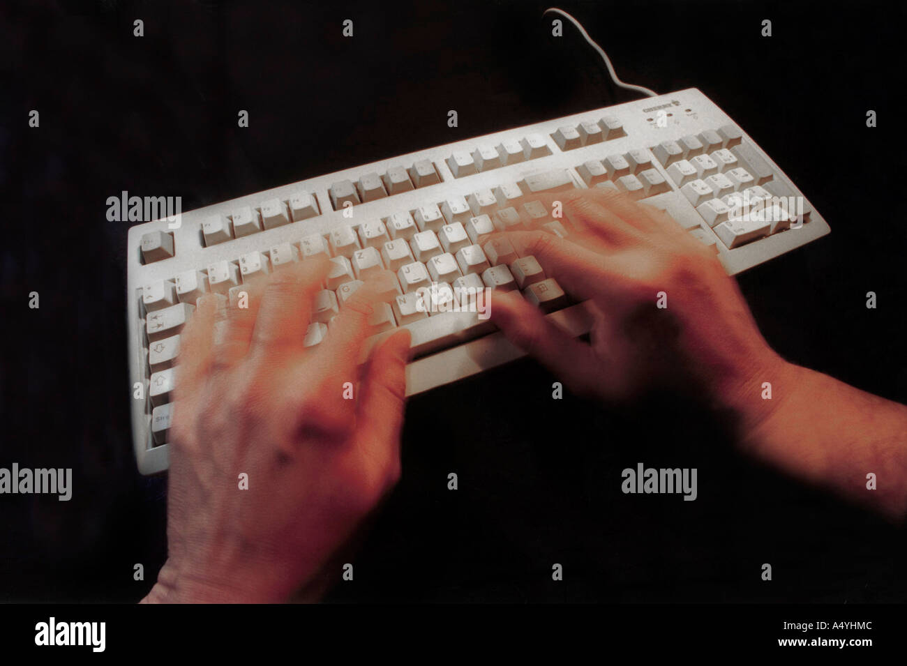 Hands keyboard colour hi-res stock photography and images - Alamy
