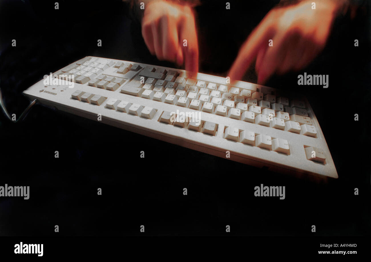 Hands keyboard colour hi-res stock photography and images - Alamy