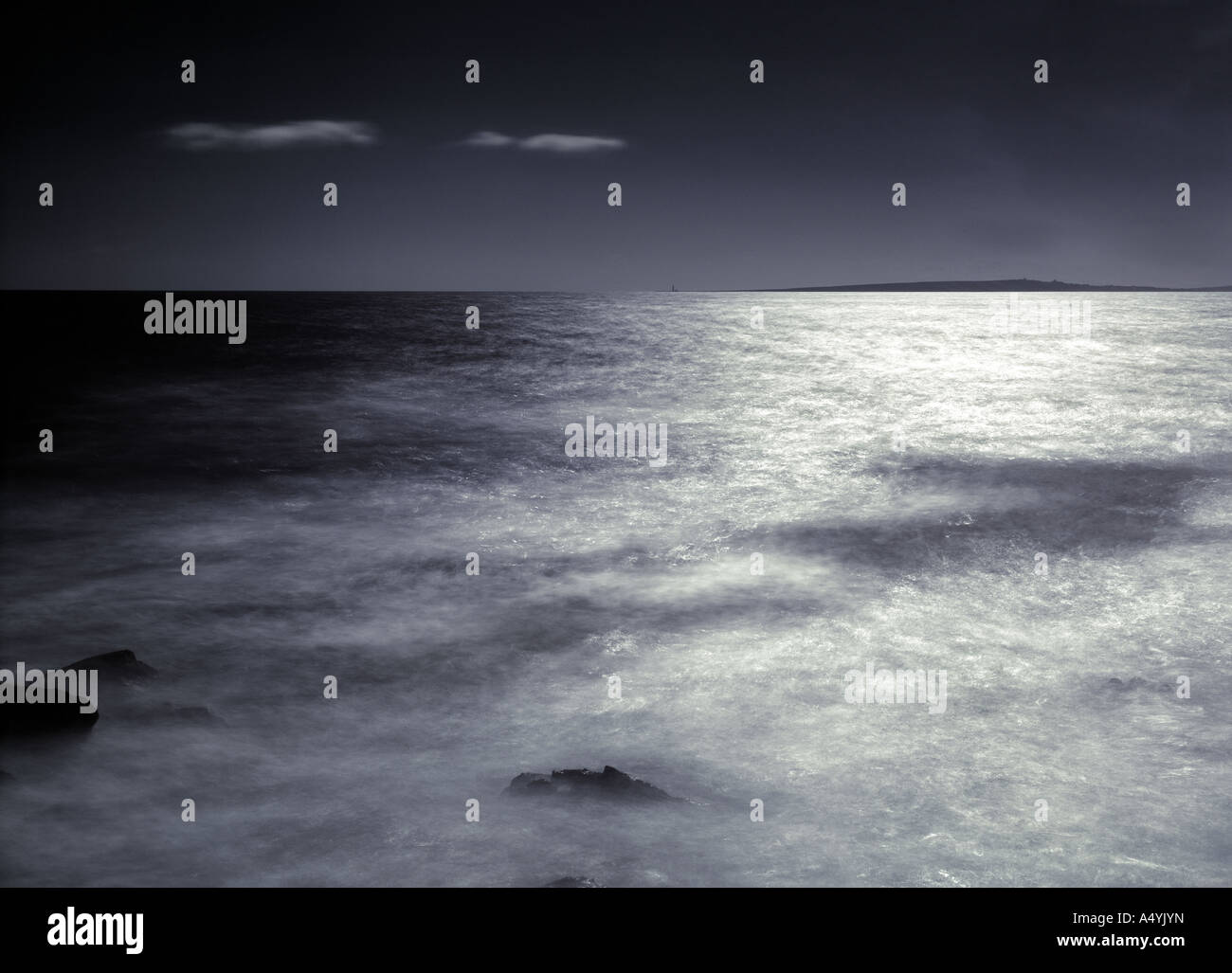 moon lite sea Stock Photo - Alamy