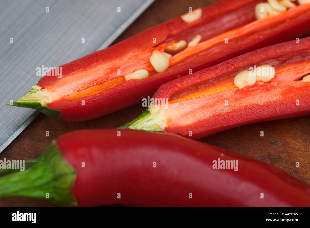 Sliced red chilli hi-res stock photography and images - Alamy