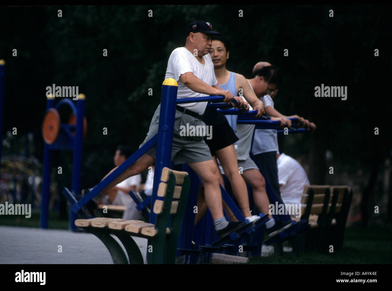 chinese exercise in public places Stock Photo - Alamy