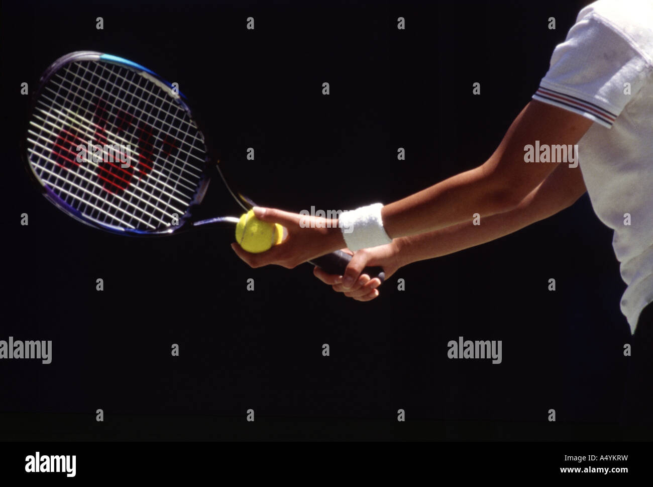 tennis racket, ball, studio, cut out, service, serving Stock Photo - Alamy