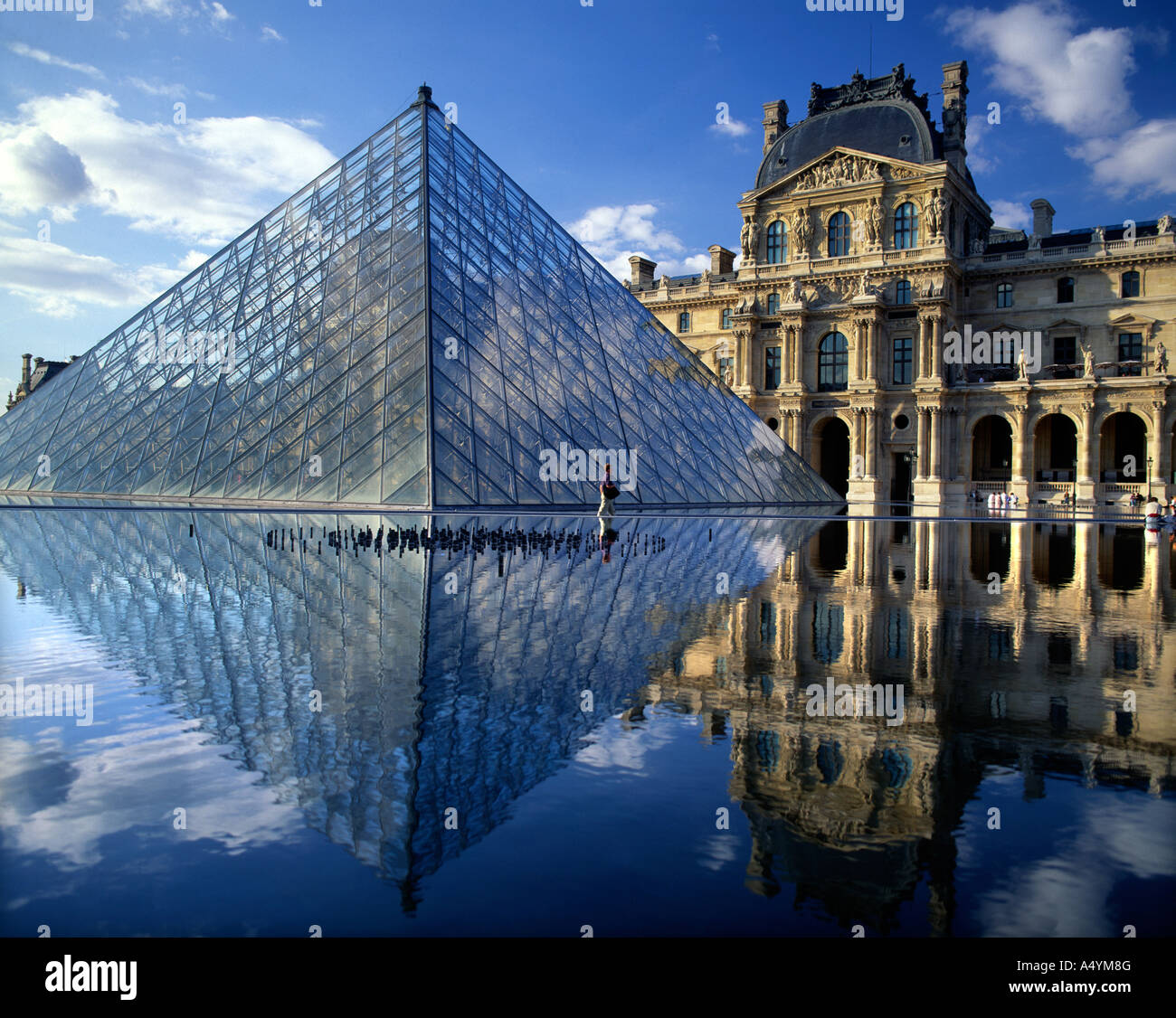Louvre Museum and Pyramid Paris France Stock Photo - Alamy