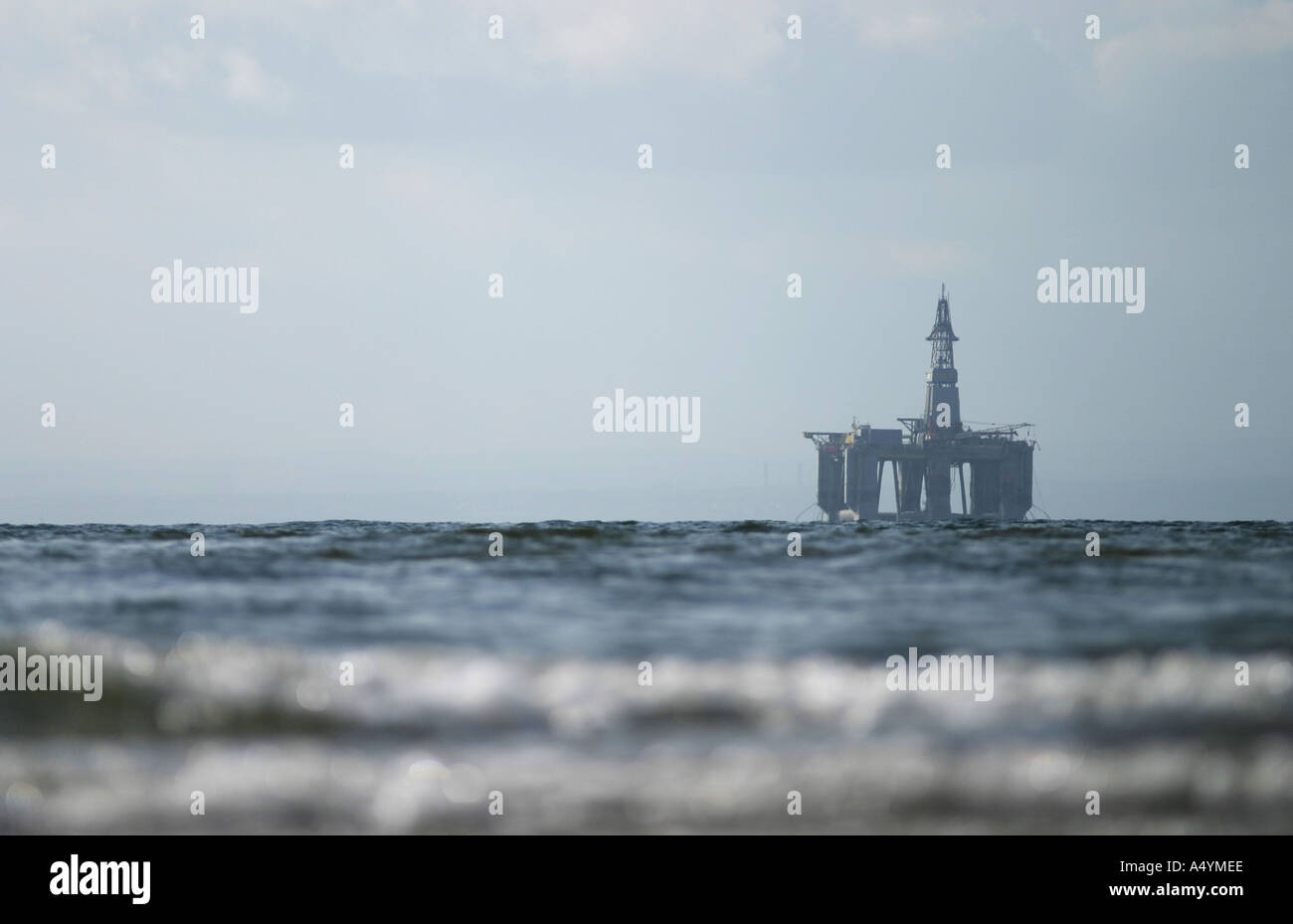 Oil rig off Kirkcaldy s shore in the Firth of Forth Scotland 2005 Stock ...