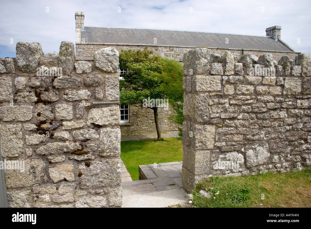 Accommodation on Lundy Island The Old House built in 1849 Stock Photo ...