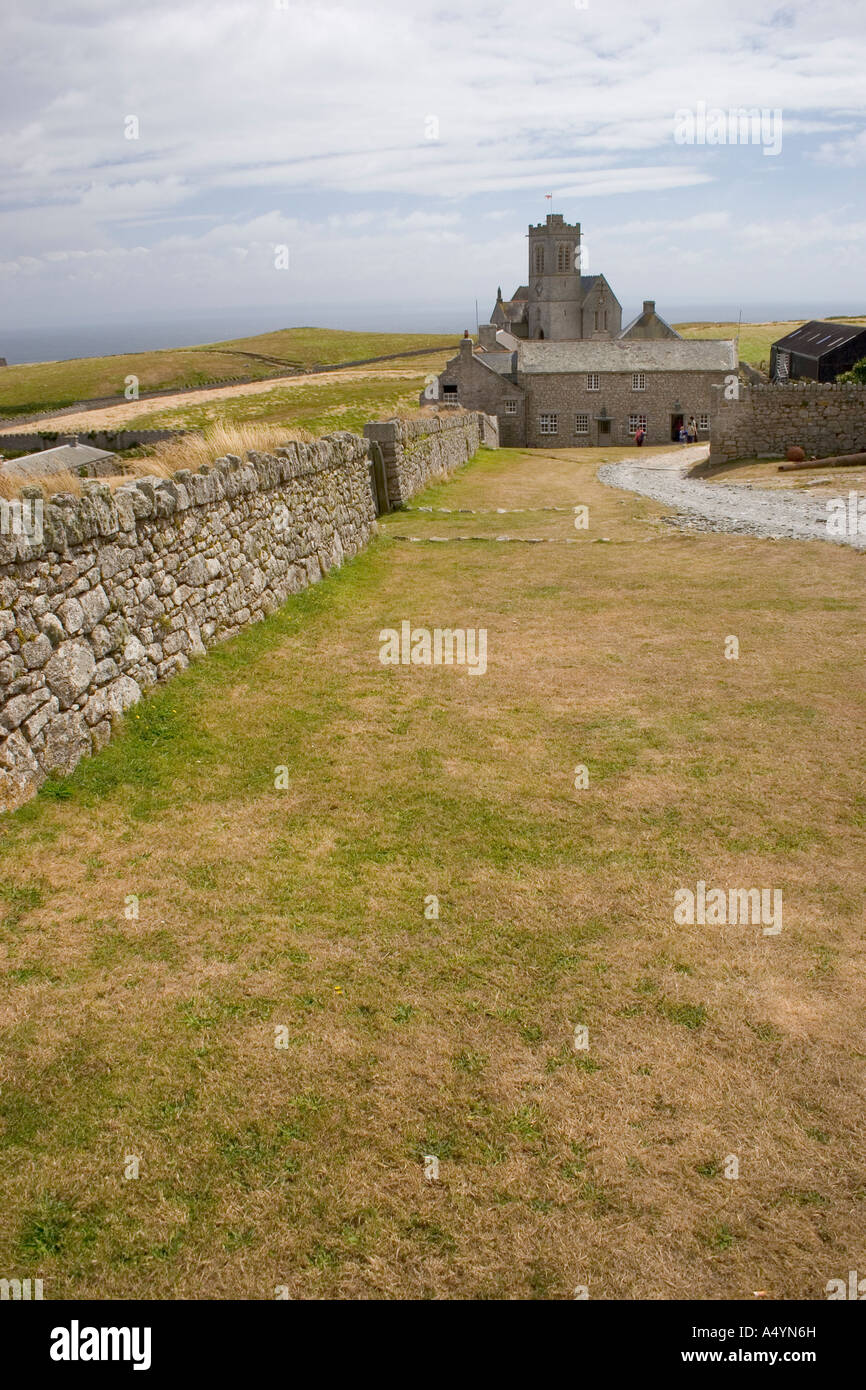 View of Lundy Village and the Marisco Tavern on Lundy Island Stock ...