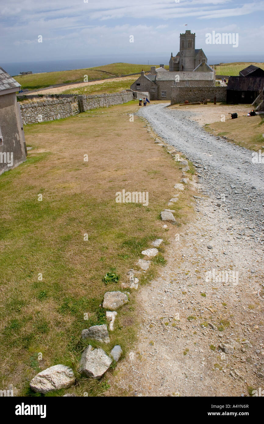 View of Lundy Village and the Marisco Tavern on Lundy Island Stock ...