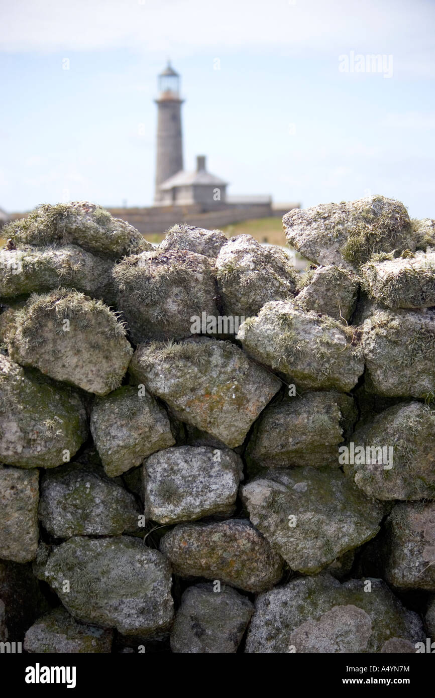 View of The Old Light lighthouse on Lundy Island Stock Photo - Alamy