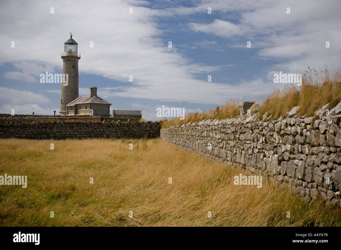 View of The Old Light lighthouse on Lundy Island Stock Photo - Alamy