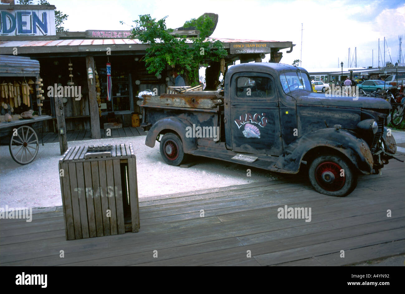 Old Truck Outside Junk Shop Key West Florida Keys Florida State USA ...
