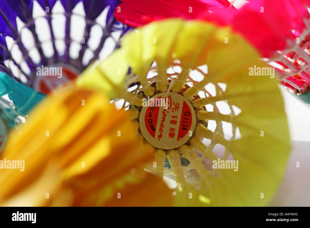 Colourful shuttlecocks hi-res stock photography and images - Alamy