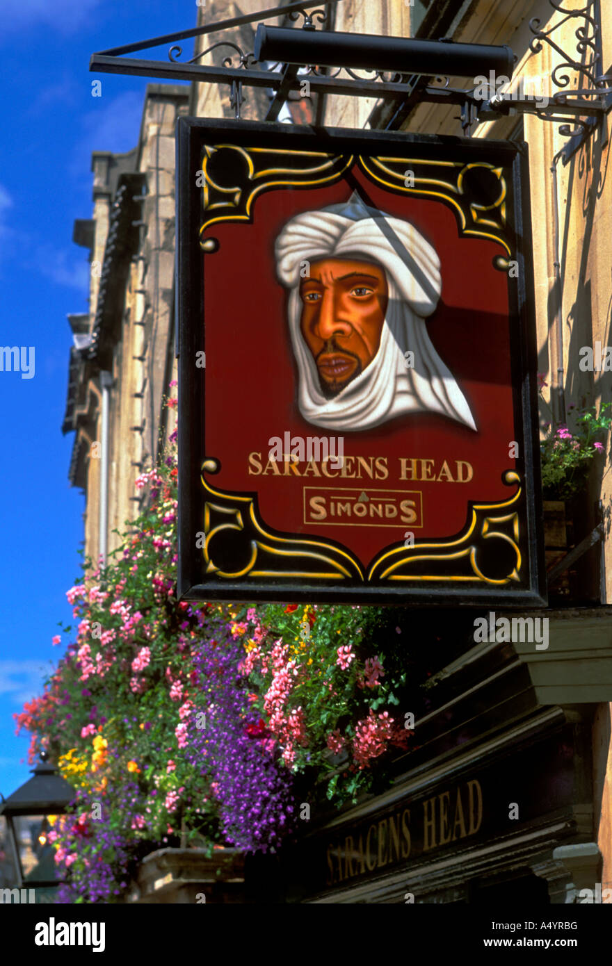 sign, Saracens Head pub and restaurant, Saracens Head, pub, restaurant ...