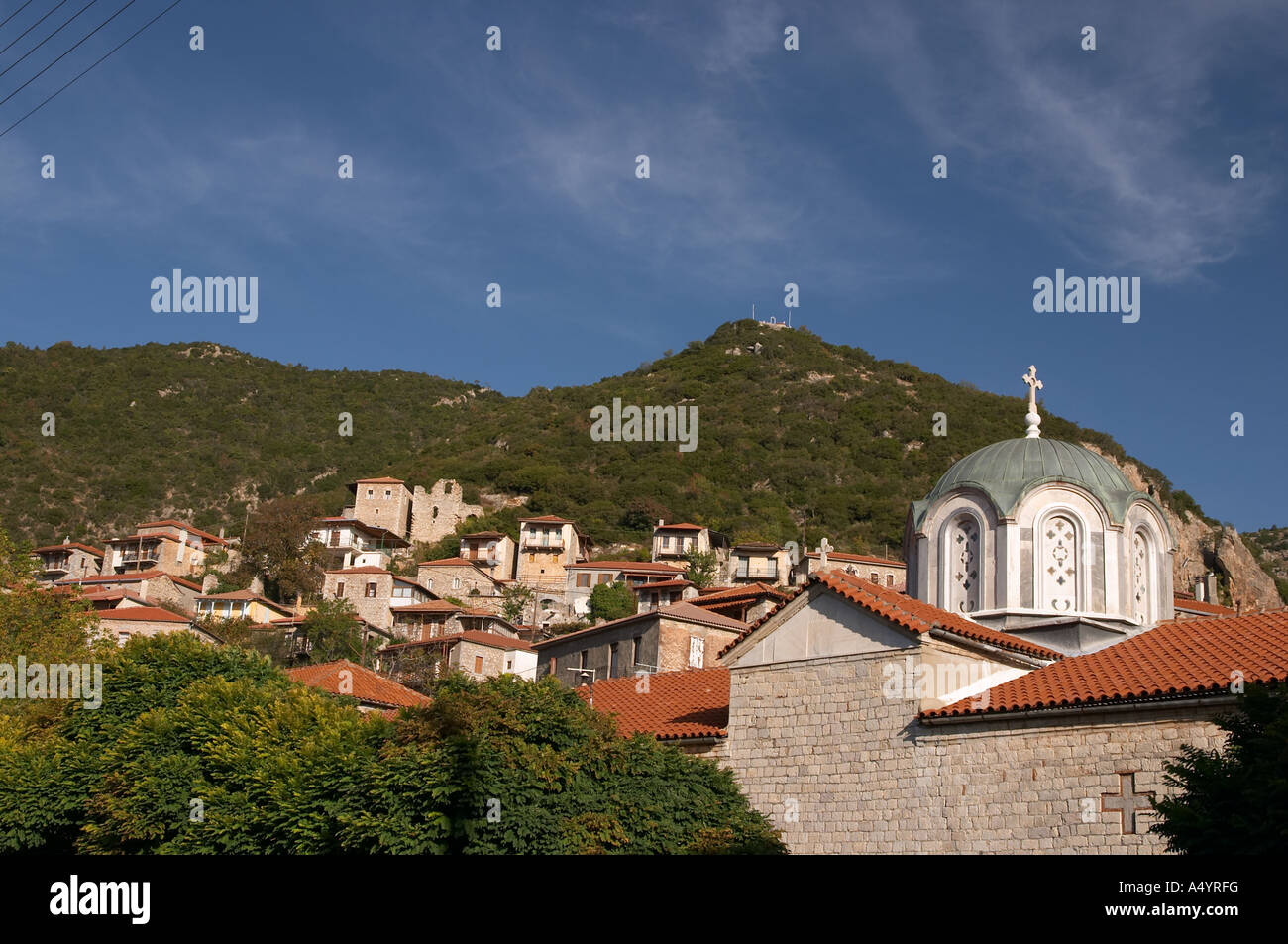 Stemnitsa village in Arcadia, Peloponnese, Greece Stock Photo - Alamy