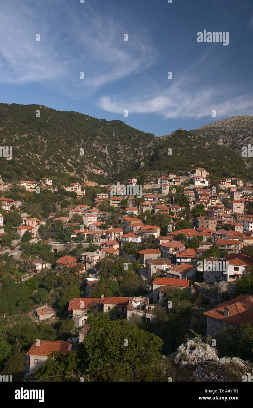 Stemnitsa village in Arcadia, Peloponnese, Greece Stock Photo - Alamy