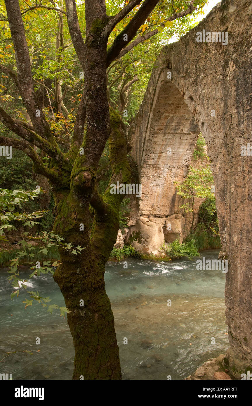 Lousios river bridge in Arcadia, Greece Stock Photo - Alamy