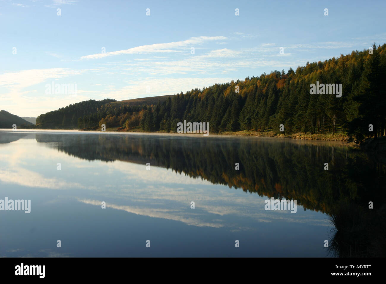 View down Howden Reservior in the Peak District National Park, UK Stock ...
