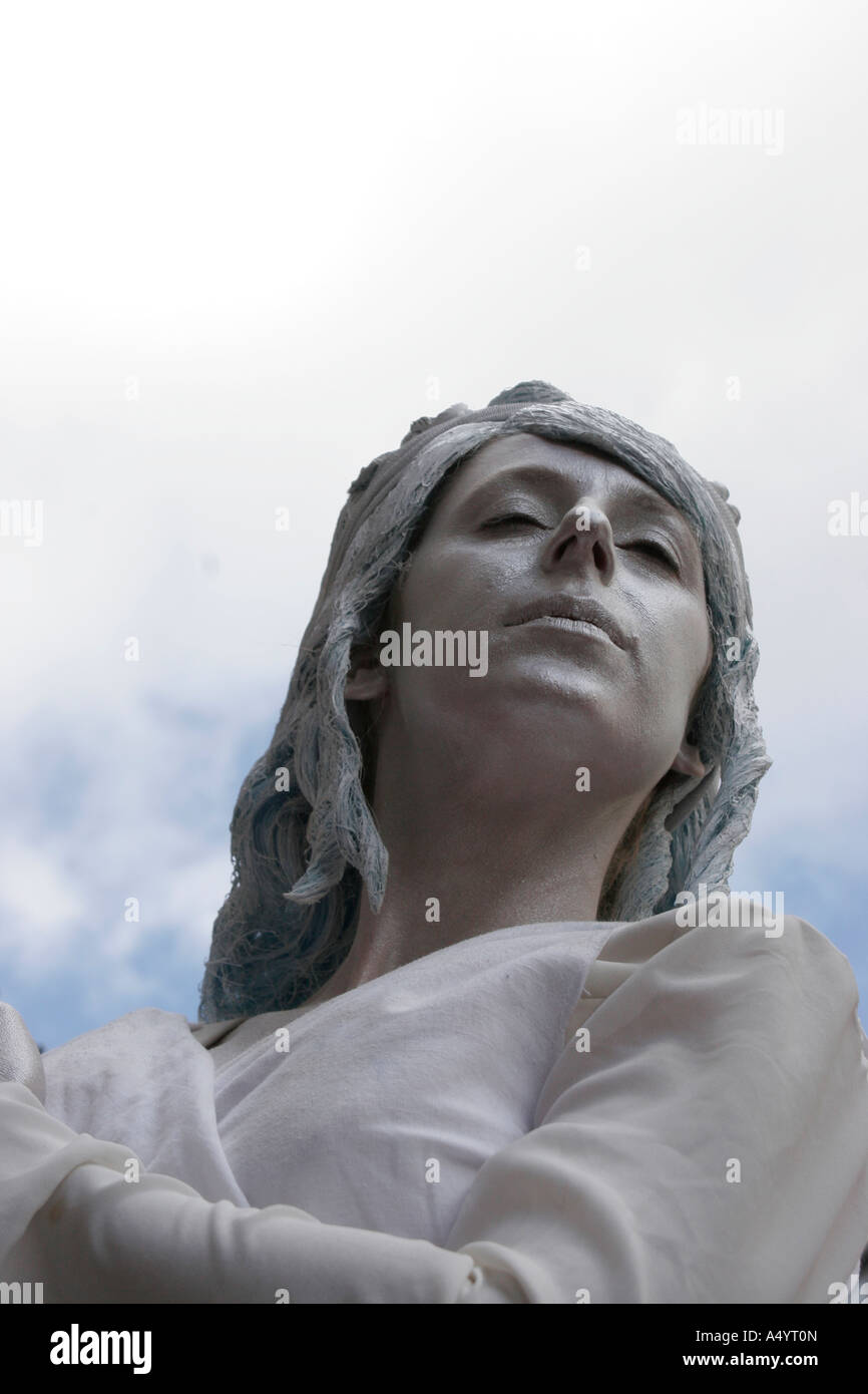 Human Living Statue Roman Goddess at Regent Street Festival 2006 Stock ...