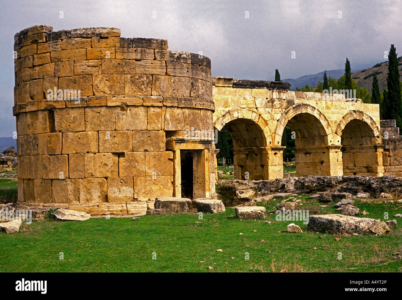 Hierapolis-Pamukkale Archaeology Museum, town of Pamukkale, Pamukkale, Denizli Province, Turkey ...