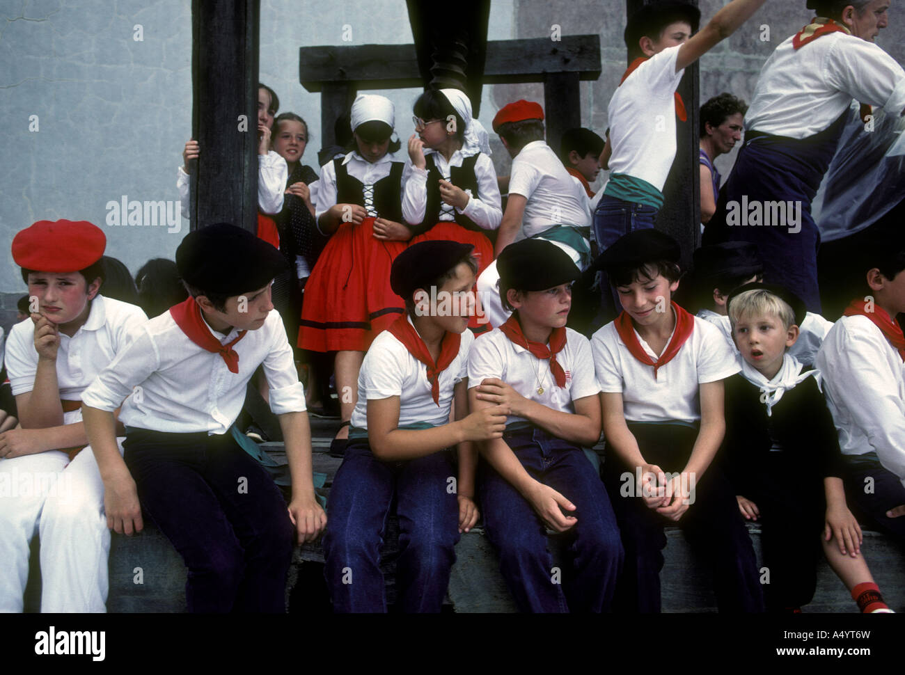 French Basque, people, young boys, boys, children, Noce Basque, French ...