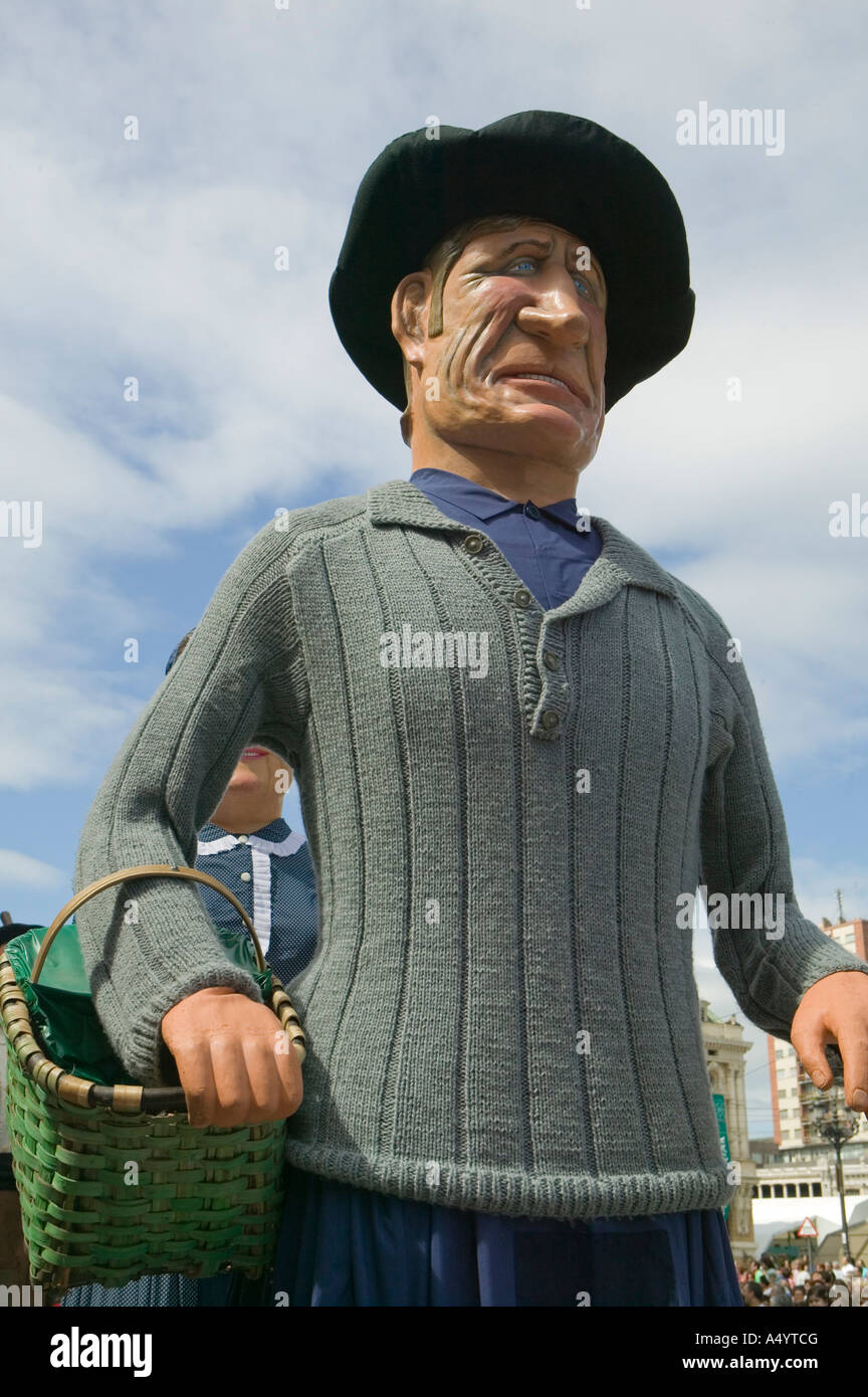 Gigante (giant) during parade, Aste Nagusia, Bilbao, Basque Country ...