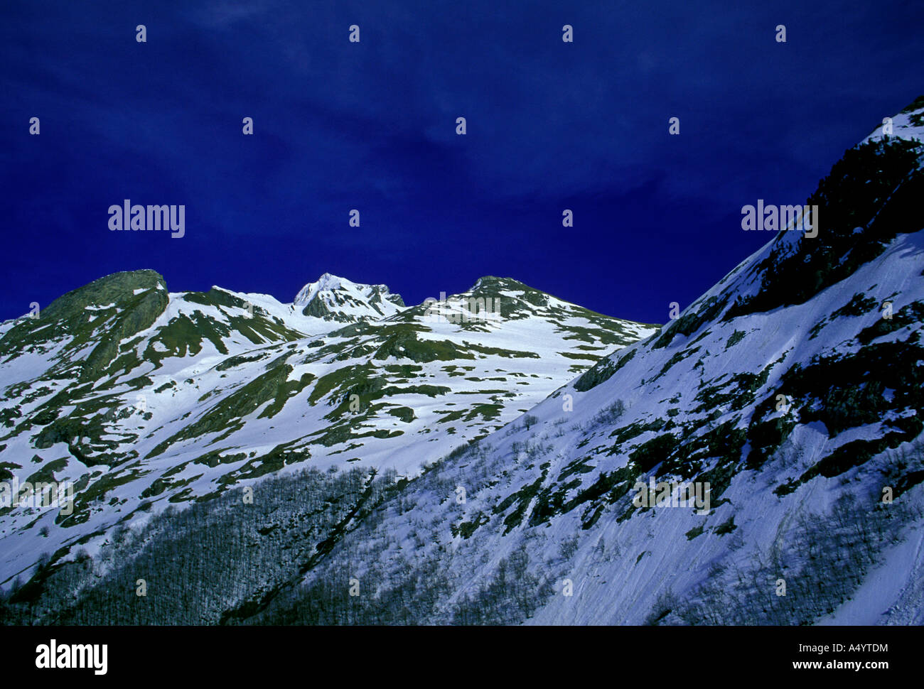 snow-covered mountains, mountain landscape, mountains, landscape ...