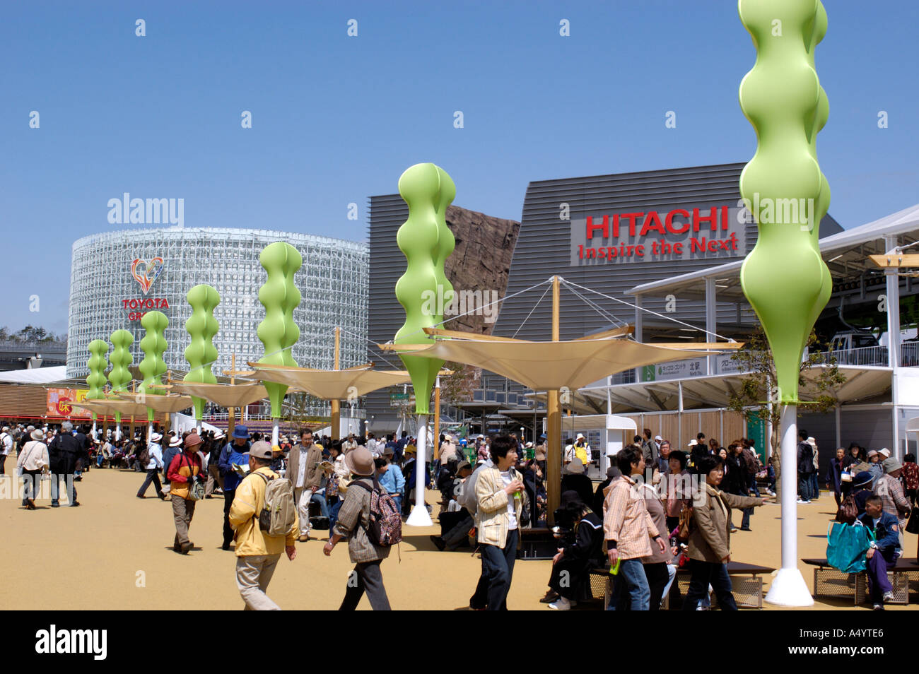 Toyota and Hitachi Pavilions in Corporate Pavilion Area of World Expo ...
