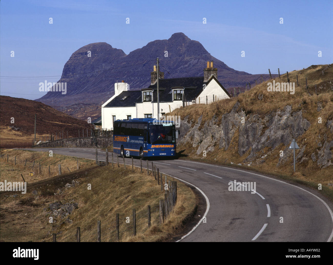 dh ELPHIN SUTHERLAND Mountain Suilven white house road Shearings ...