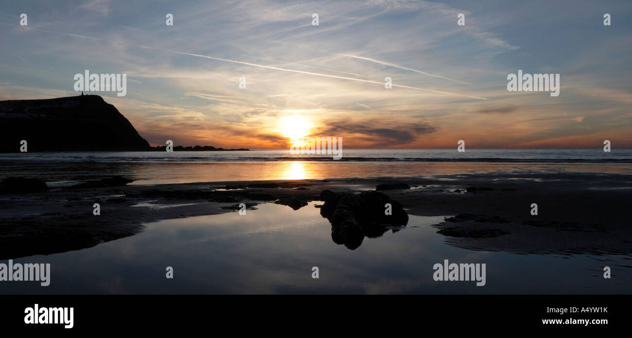 Sunset at Borth, Ceredigion Stock Photo - Alamy
