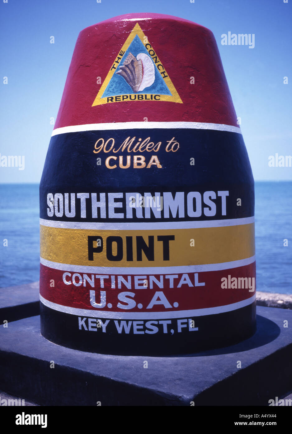 Southernmost Point Continental USA Landmark Key West Florida Stock ...