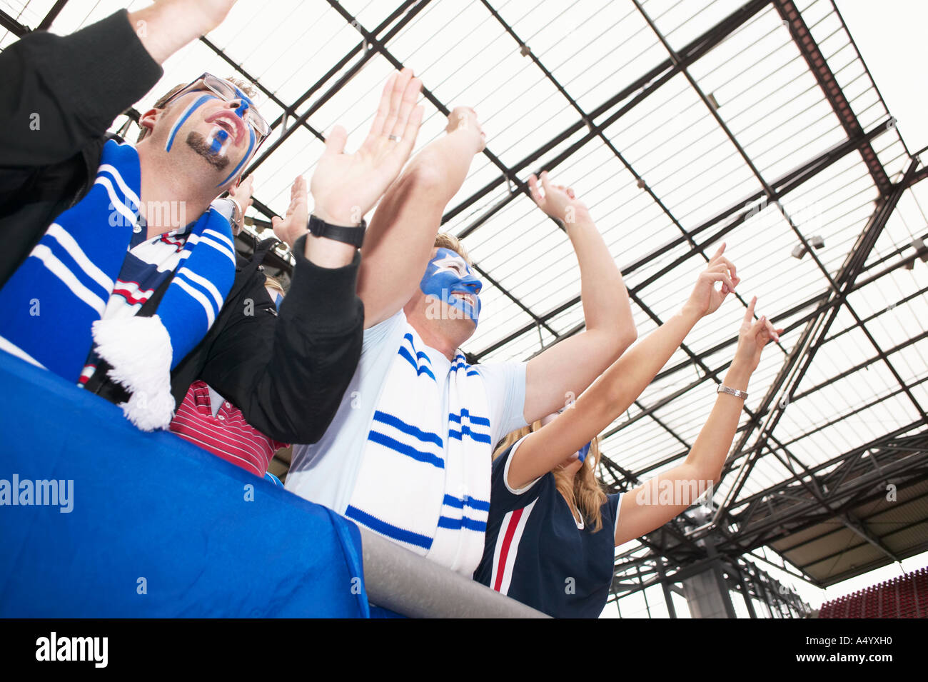 Fan clapping female smiling football hi-res stock photography and ...