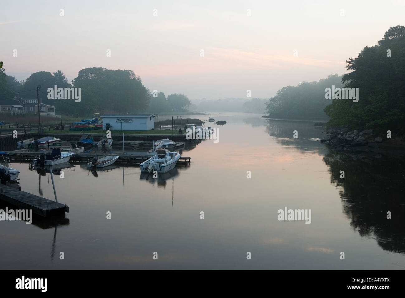 Dawn on the Black Hall River in Old Lyme Connecticut USA Stock Photo ...