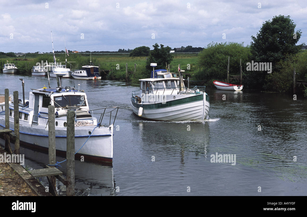 River Boat Ribe Denmark Stock Photo - Alamy