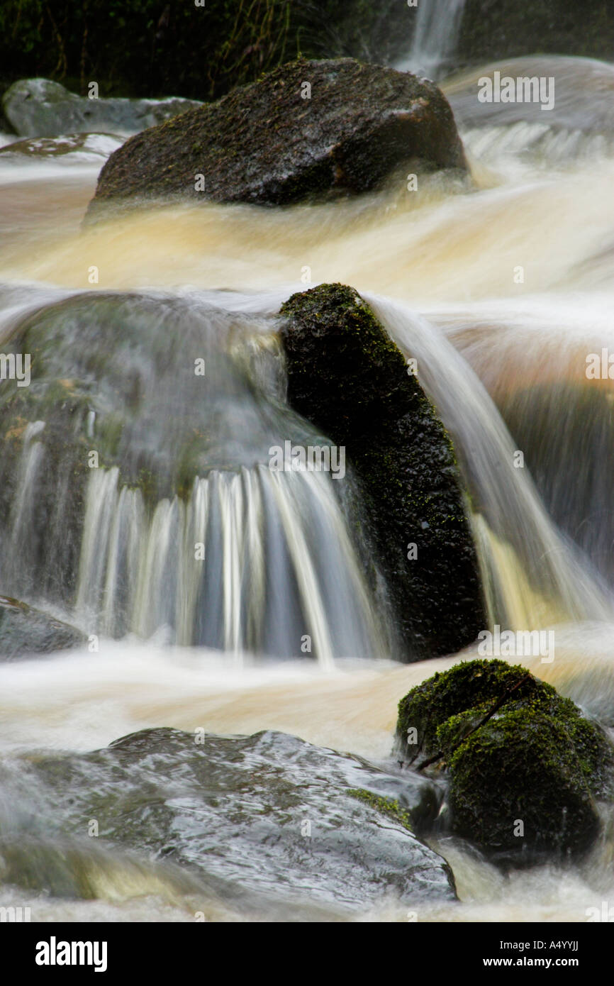 Waterfall detail Swaledale England Stock Photo - Alamy
