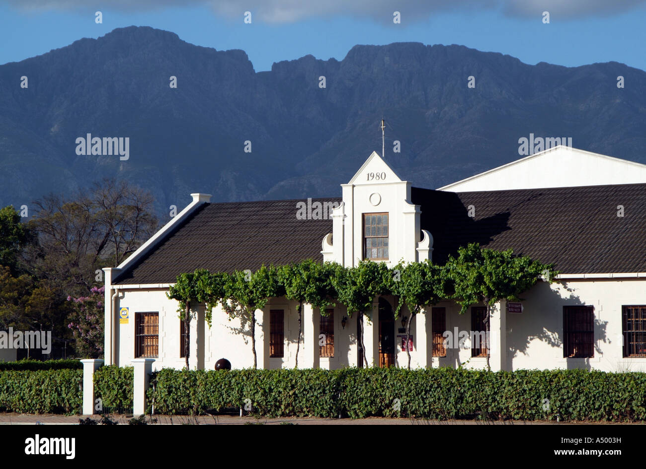 Robertson winery building. Western cape South Africa RSA. Cape style ...