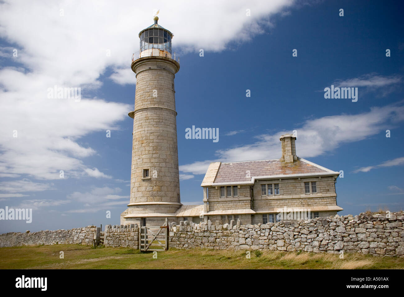 View of The Old Light lighthouse on Lundy Island Stock Photo - Alamy