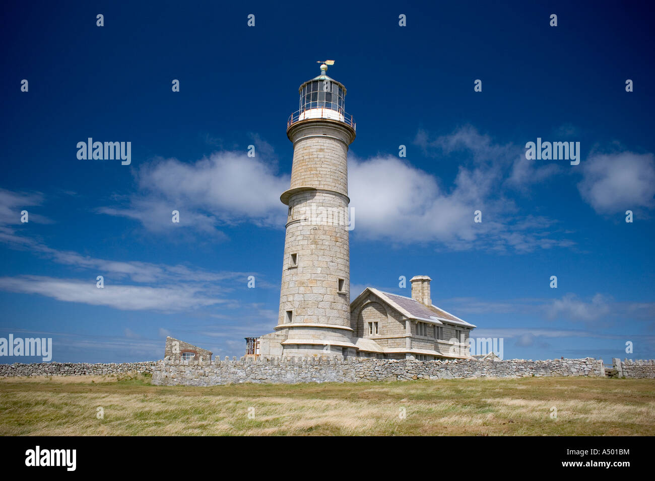 View of The Old Light lighthouse on Lundy Island Stock Photo - Alamy