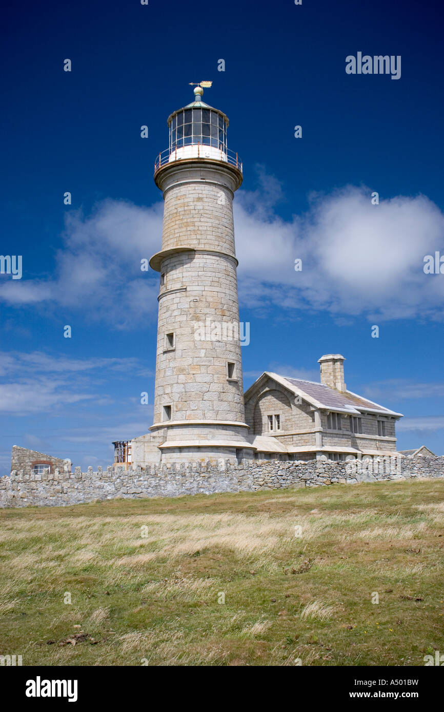View of The Old Light lighthouse on Lundy Island Stock Photo - Alamy