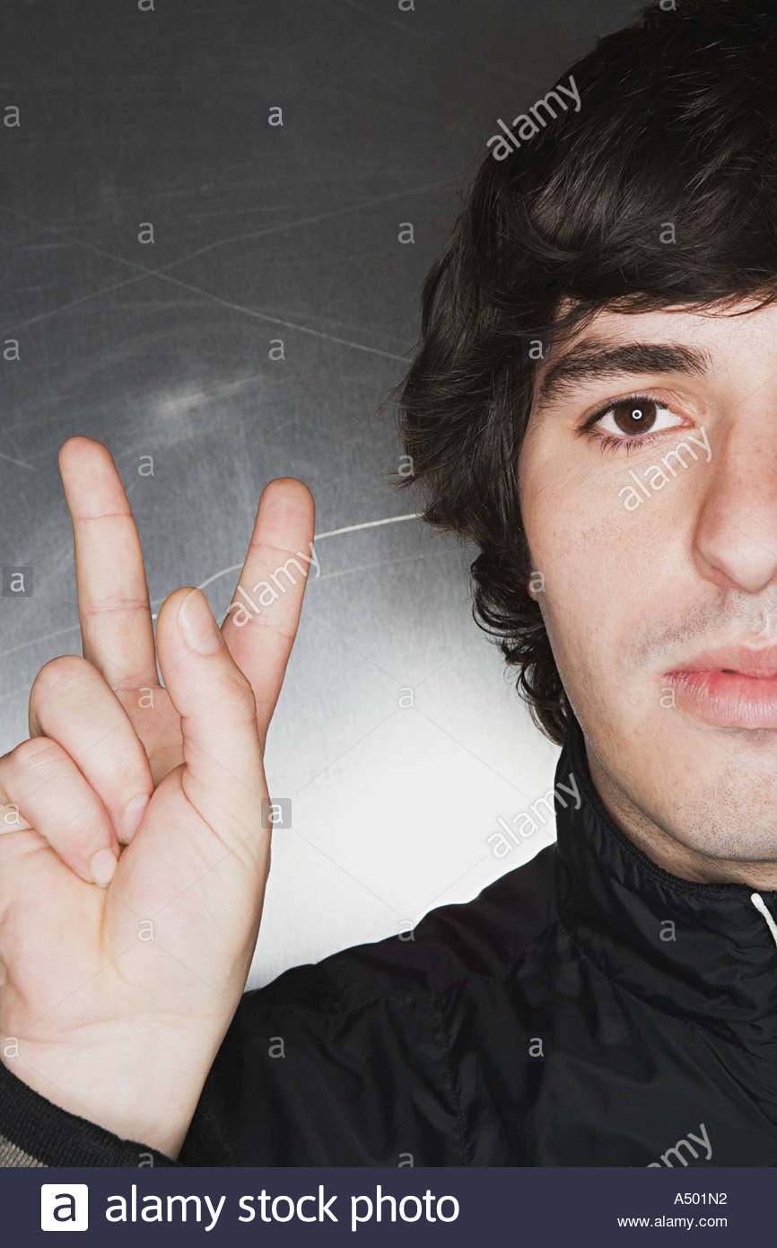 Man Making Peace Sign Stock Photos & Man Making Peace Sign Stock Images ...