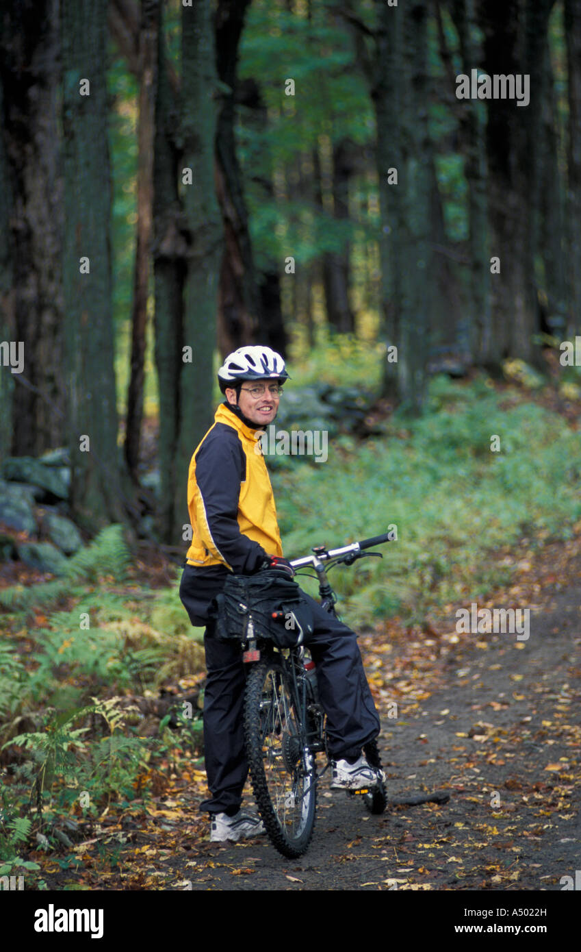 Fall in Vermont s Green Mountains Mountain biking on an old logging ...