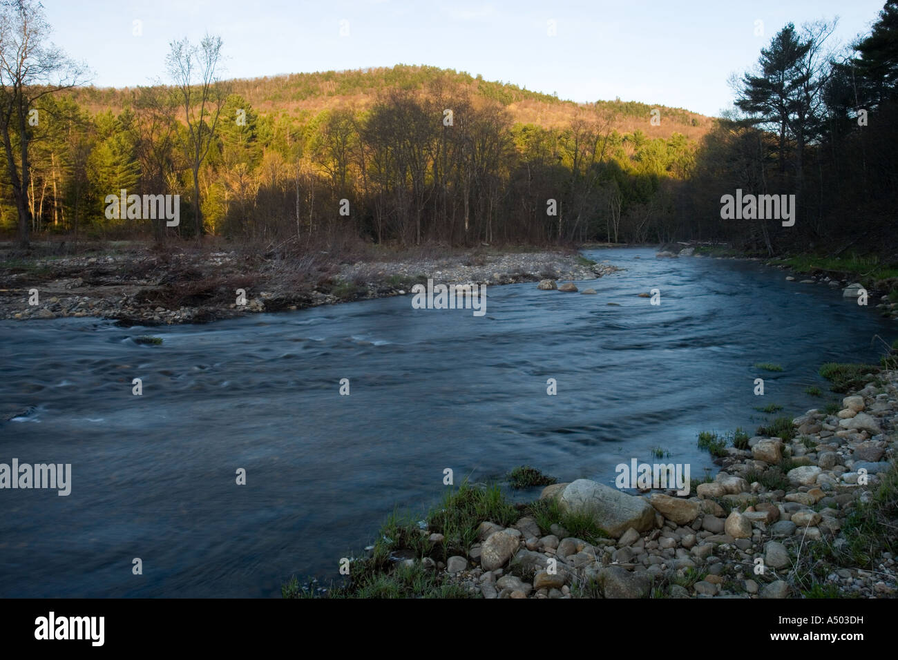 A spring morning on the Ashuelot River in Surry New Hampshire USA Stock ...