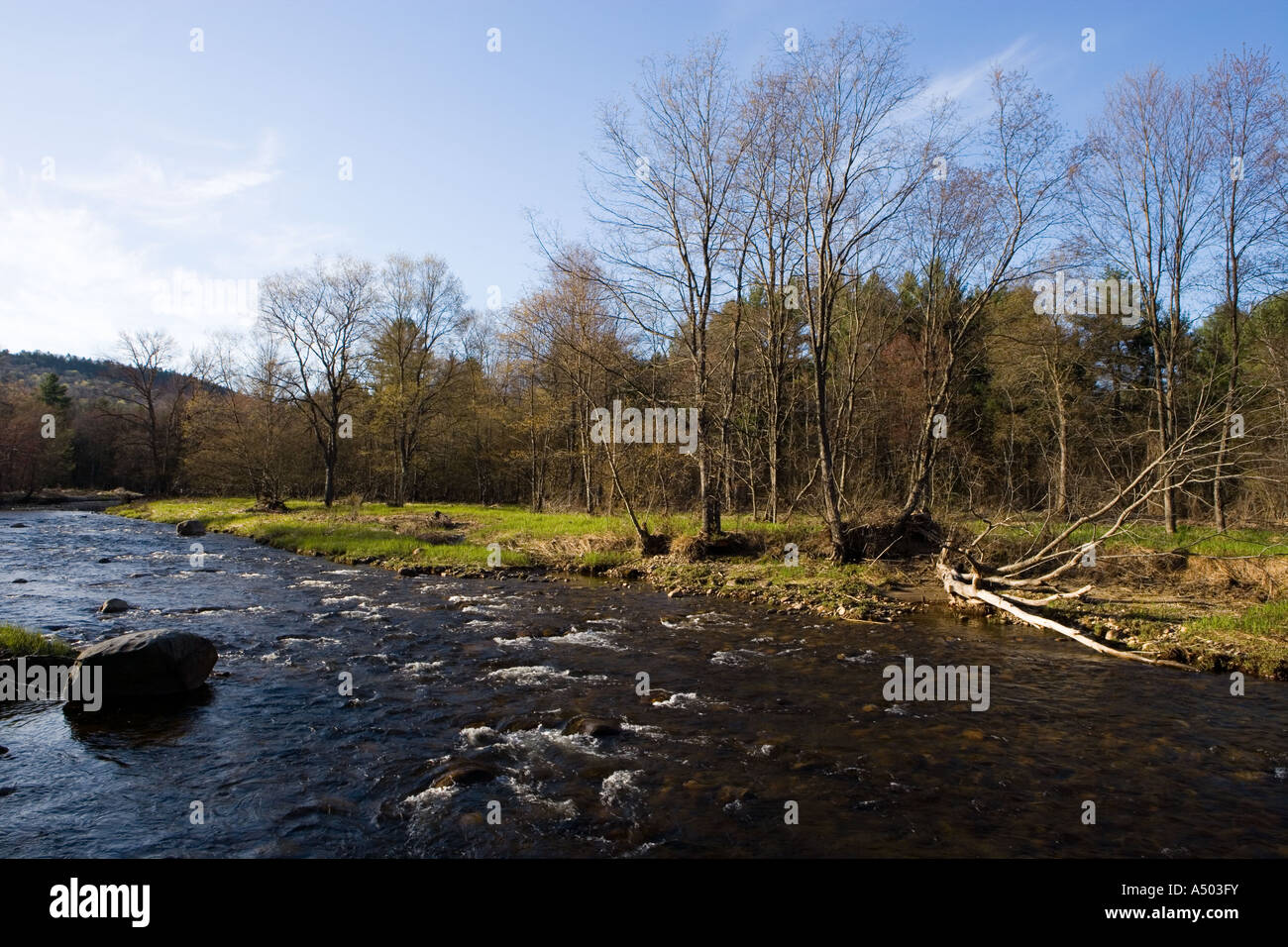 A spring morning on the Ashuelot River in Surry New Hampshire USA Stock ...