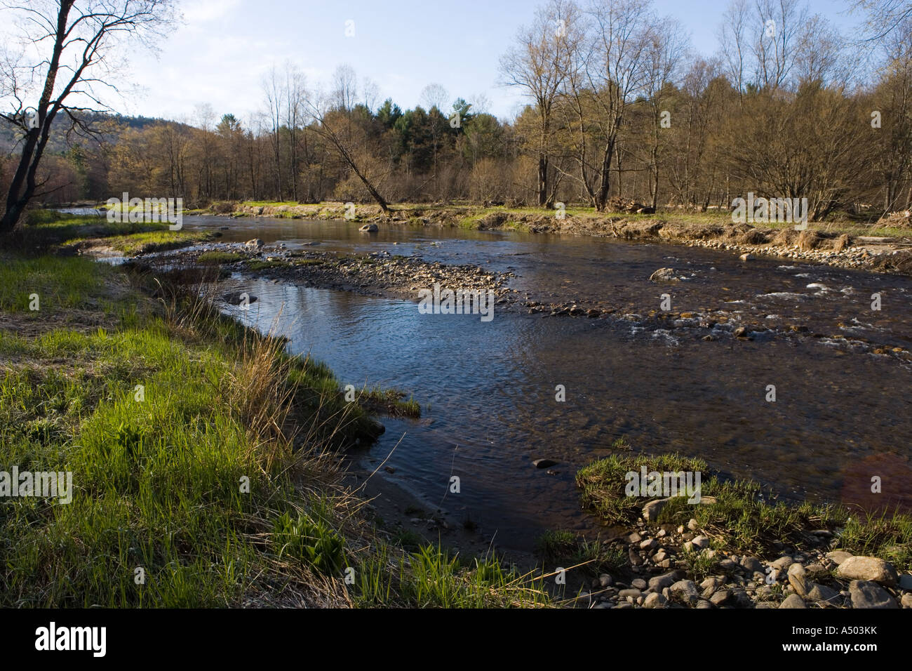 A spring morning on the Ashuelot River in Surry New Hampshire USA Stock ...