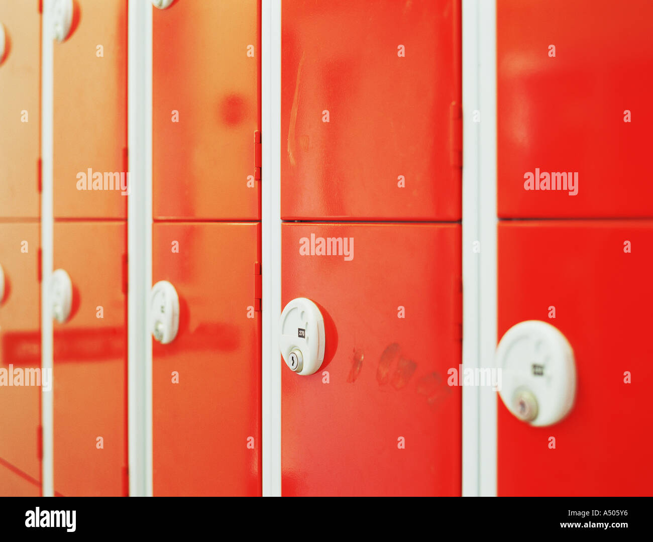 Red lockers hi-res stock photography and images - Alamy