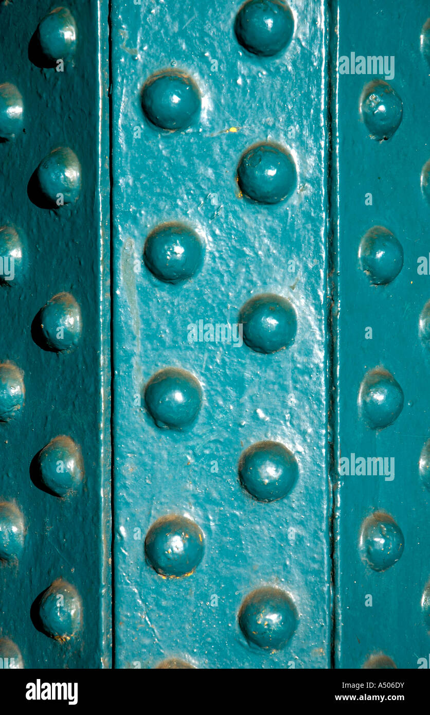 Victorian ironwork and rivets at a railway station in London Stock ...