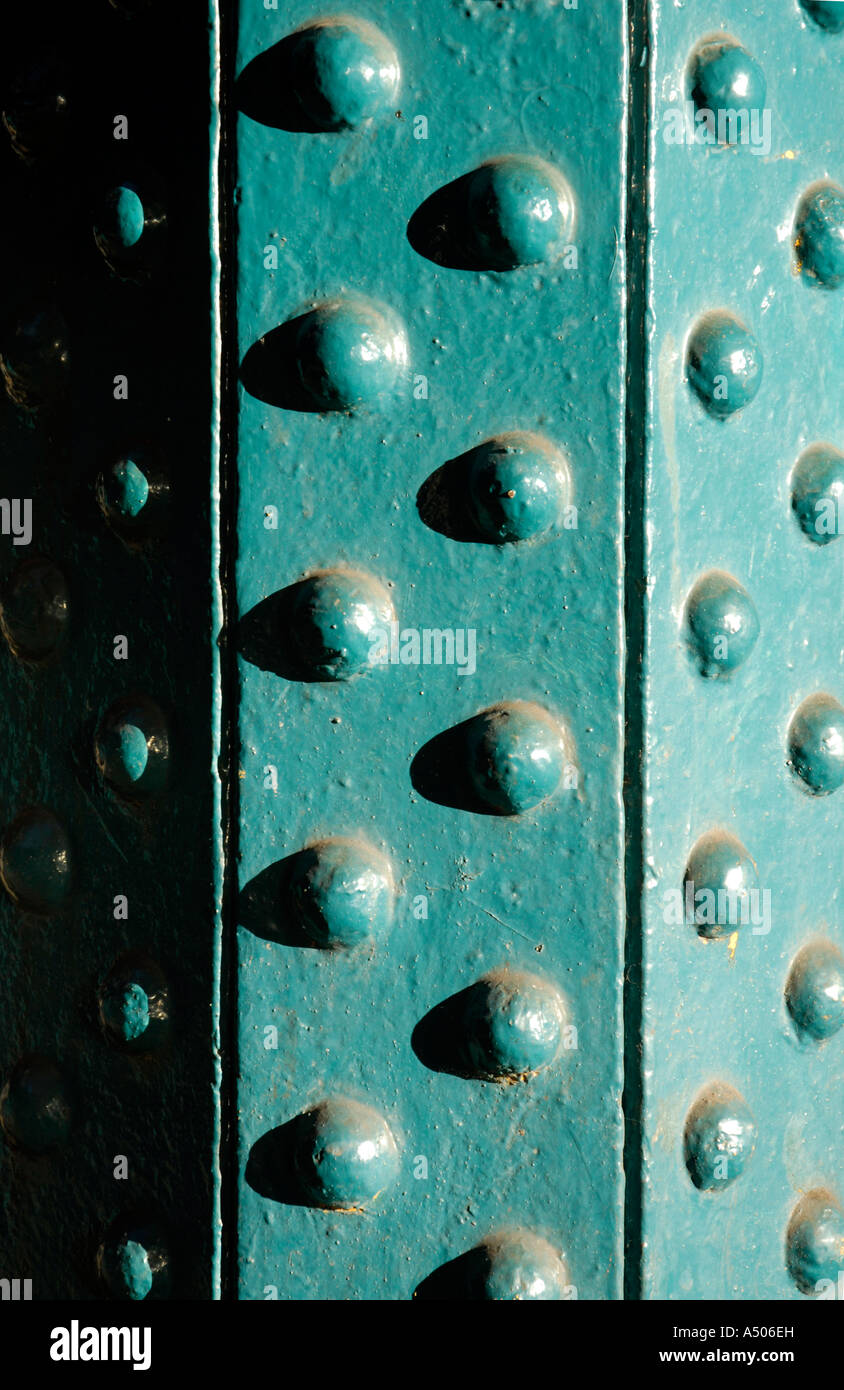 Victorian ironwork and rivets at a railway station in London Stock ...