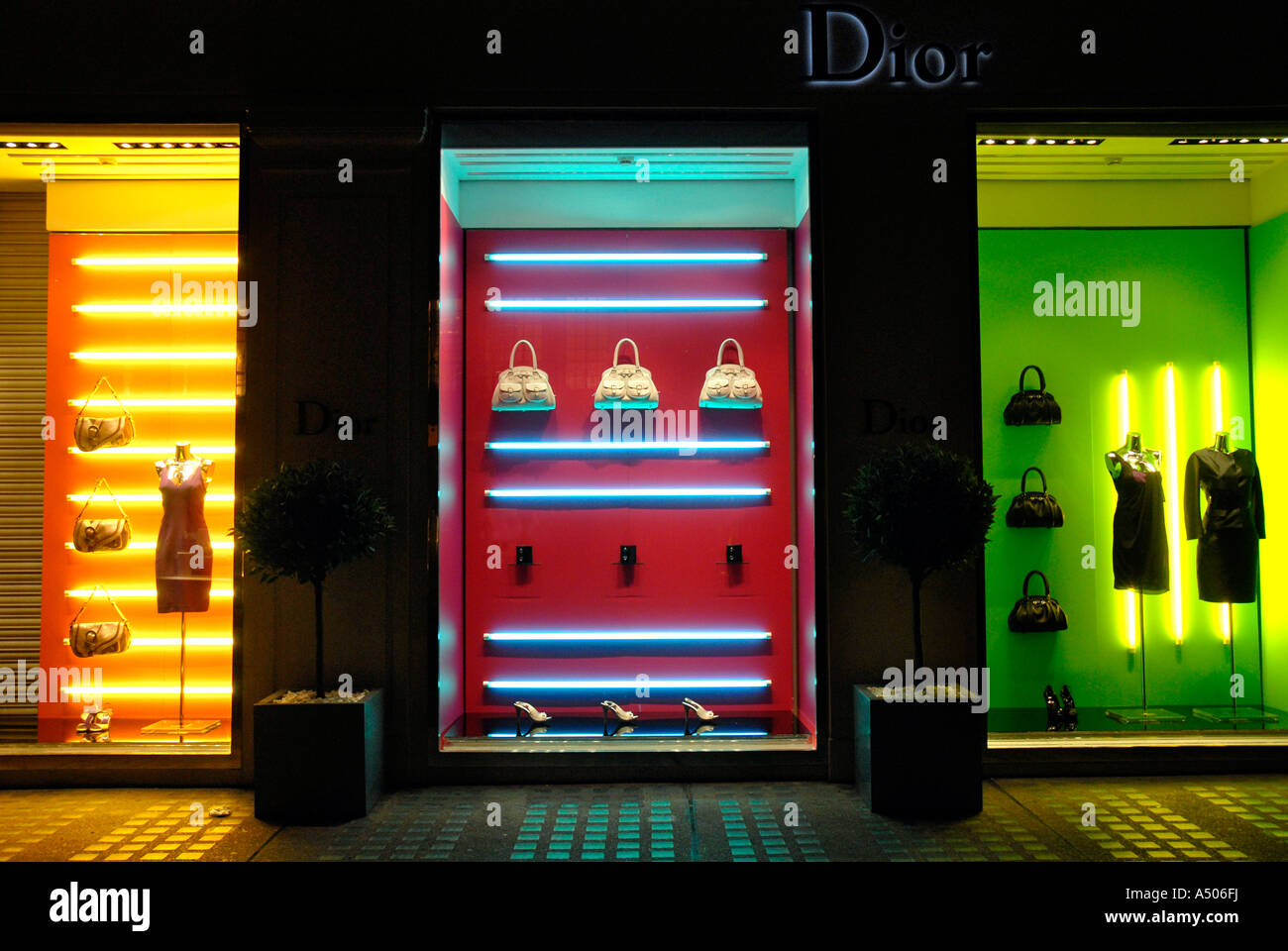 Dior shop window display in Sloane Street London Stock Photo - Alamy