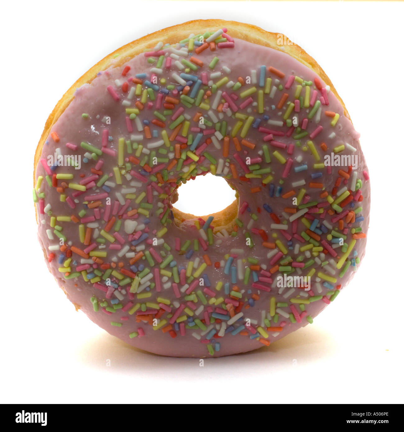 Ring Donut On White Background Stock Photo - Alamy