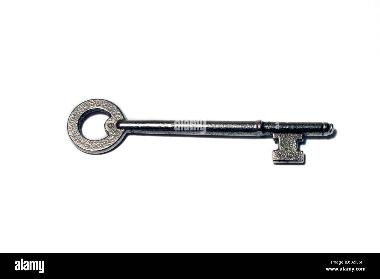 Old Key On White Background Stock Photo - Alamy
